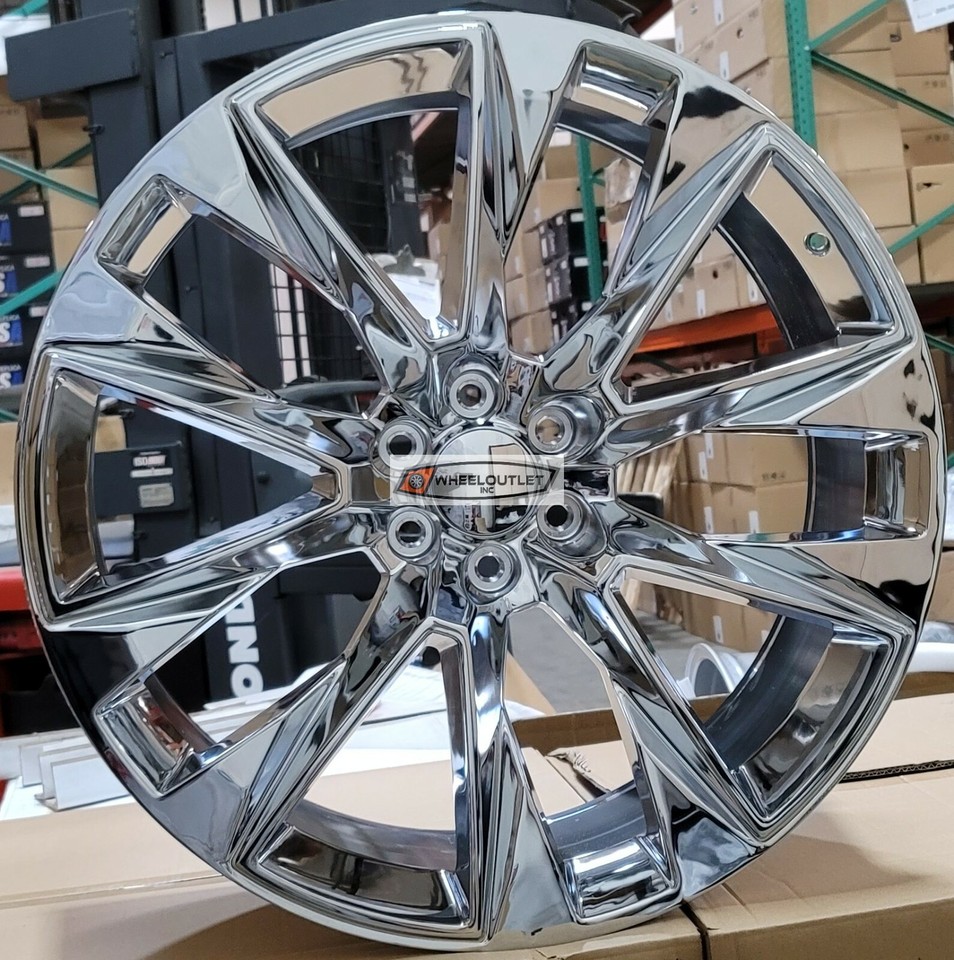 24 Chevy Replica Rims Chrome Wheels Tires Fit Tahoe Silverado LTZ ...
