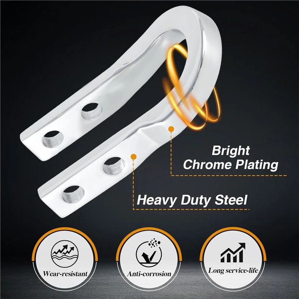 Front Tow Recovery Hooks Chrome w/ Bolts for 2015-2020 GMC Canyon ...