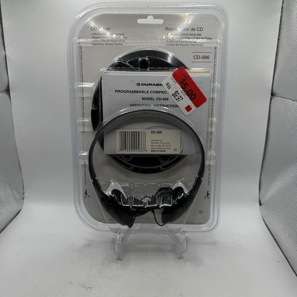Durabrand CD-566 Programmable CD Player Digital LCD Display Headphones ...