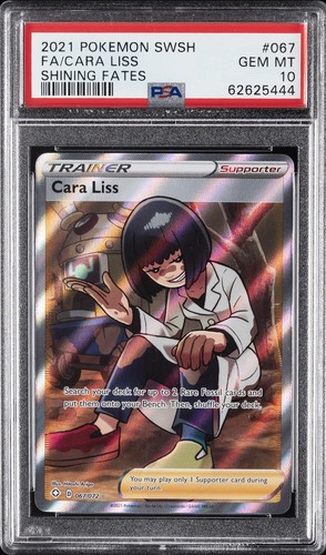 2021 POKEMON SWORD & SHIELD SHINING FATES #067 FULL ART/CARA LISS PSA ...