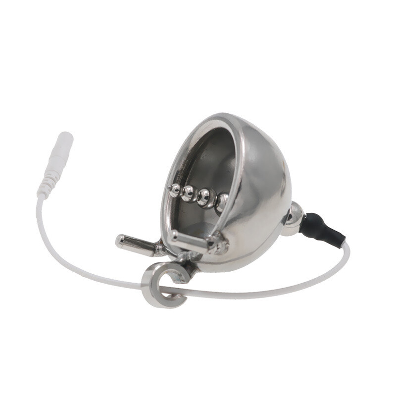 Metal Male E-stim Shock Chastity Cage accessory Ball Rings Binding For ...