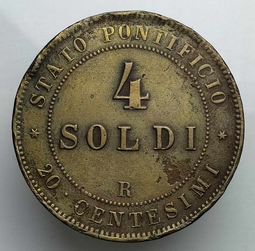 STATO PONTIFICIO 4 SOLDI 1866 PIUS IX | eBay