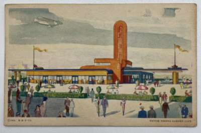 Postcard Victor Vienna Garden Cafe Century Of Progress Chicago World's ...