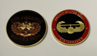 Army 101st Airborne Division Air Assault Screaming 2 X Challenge Coin ...