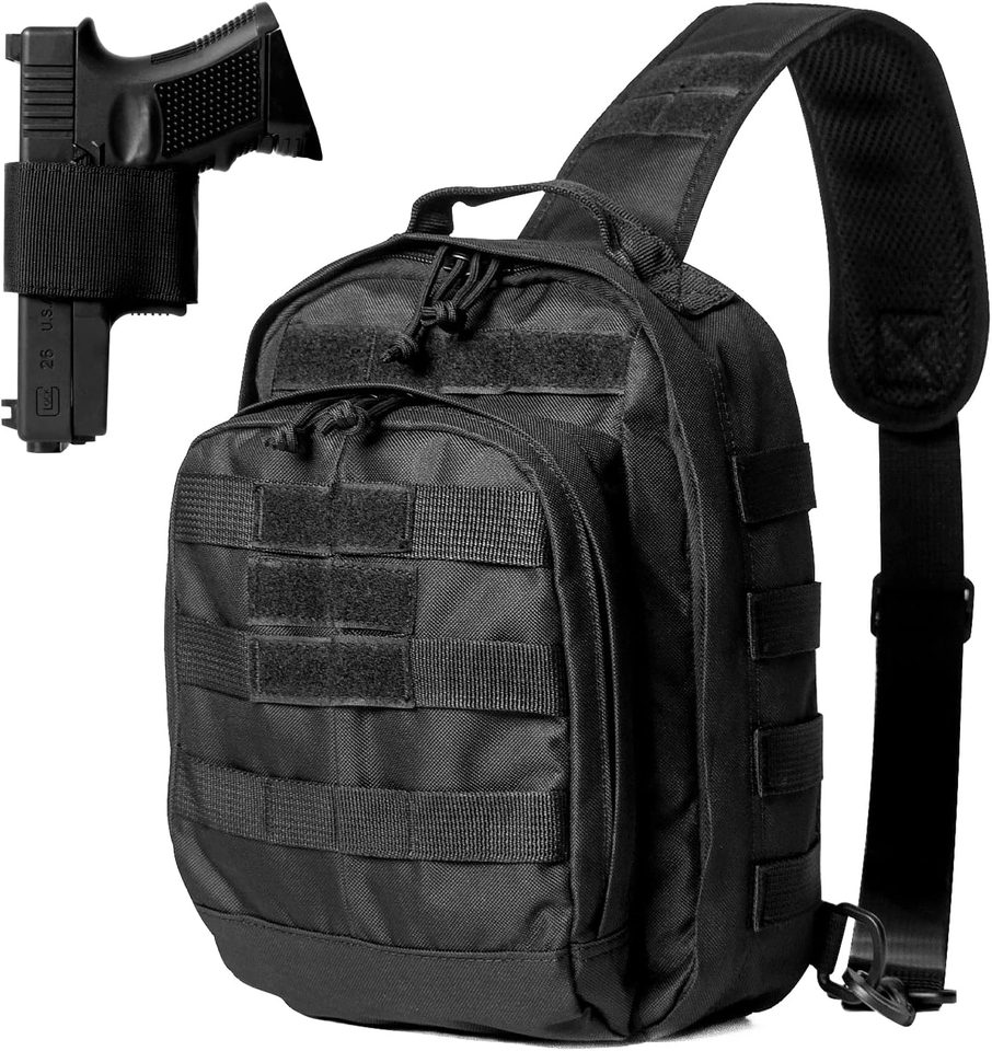 Crossbody Sling Bag Gun Holster Chest Bag Concealed Carry Shoulder EDC ...