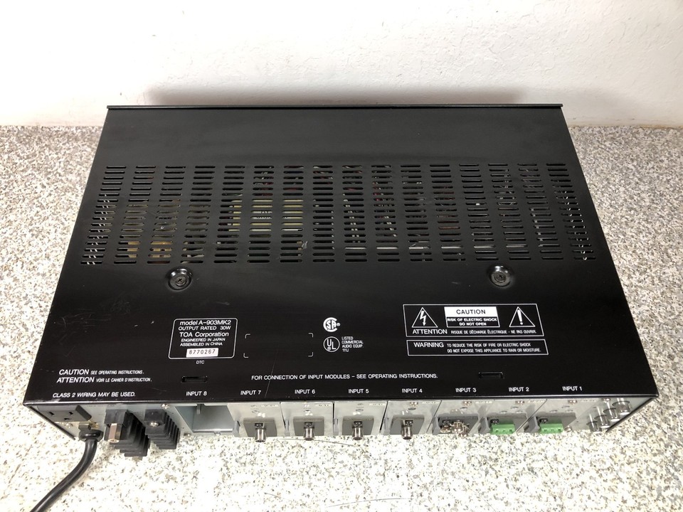 TOA 900 Series II 8-Channel Amplifier A-903MK2 (Tested & Working!) | eBay
