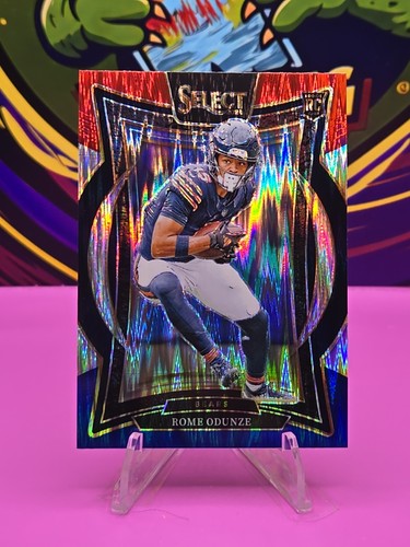 2024 Panini Select - Concourse Rome Odunze #3 Red & Blue Shock Prizm ...