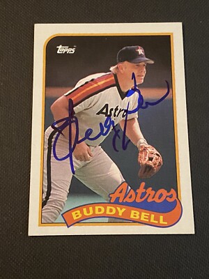 Buddy Bell Signed 1989 Topps Card Auto Houston Astros Autograph ...