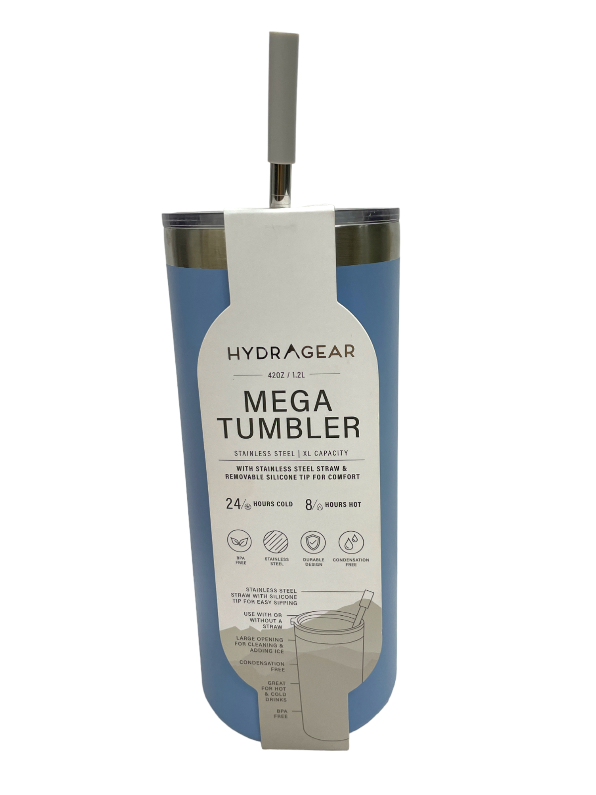 Hydragear Thermo Containers Mega Tumbler(42oz/1.2lb) 24Hrs Cold & 8 Hrs ...