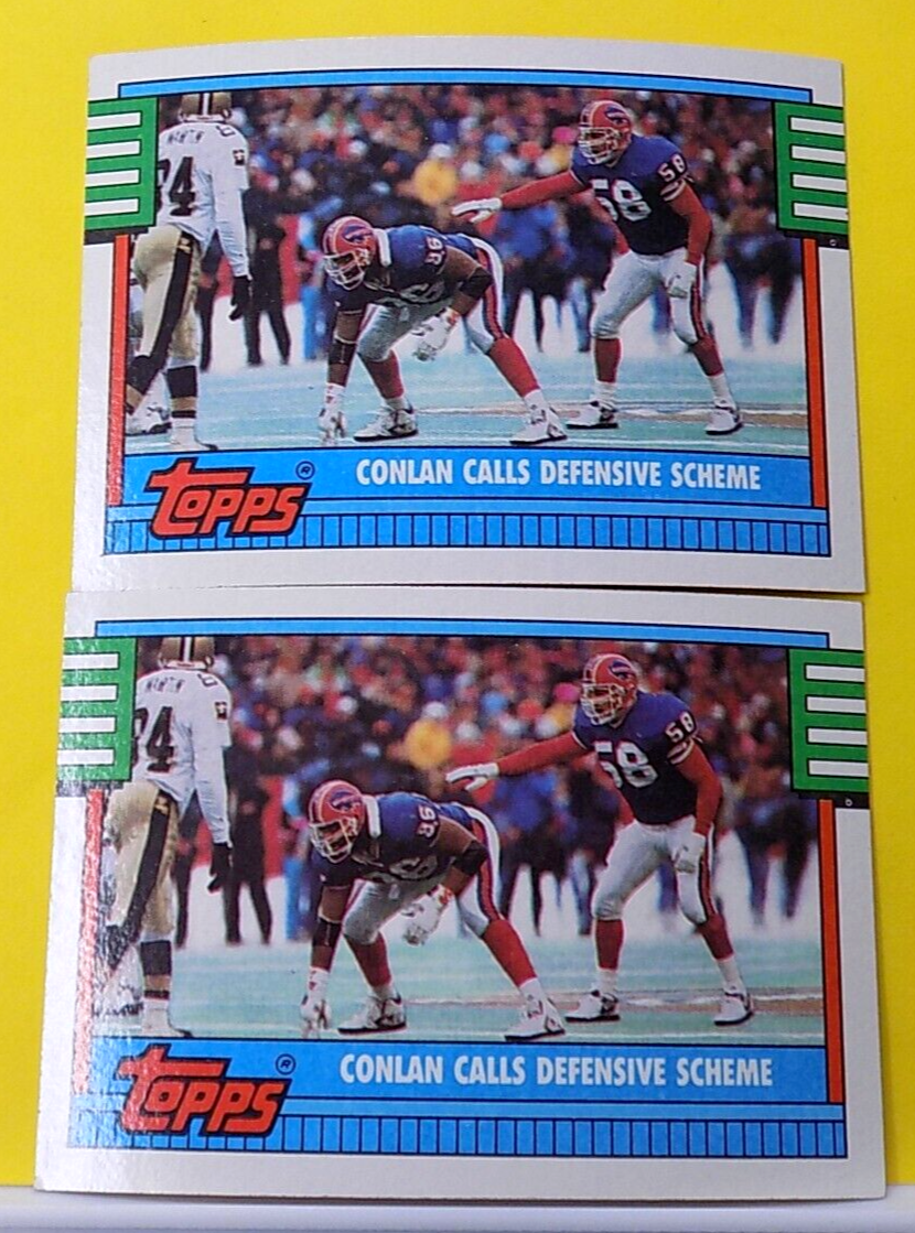 (2) 1990 Topps #503 SHANE CONLAN / Bills Leaders Football Cards BUFFALO ...