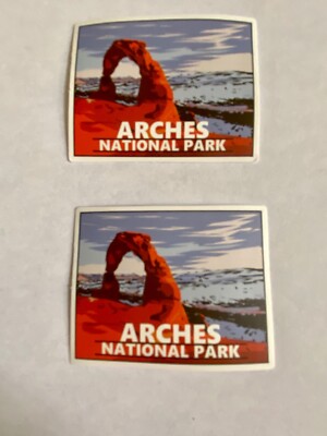 Arches National Park 2 Sticker Decals 2" Scrapbook/Matte Finish ...