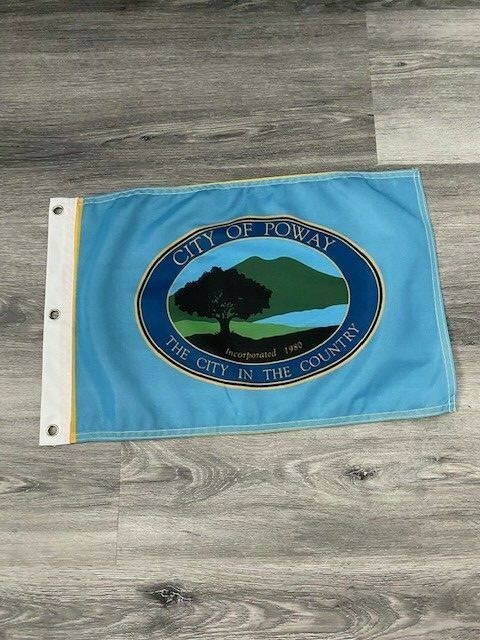 12" x 18" City of Poway, California Flag 12x18 Banner Brass Grommets33 ...