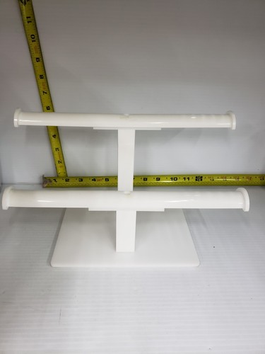 Two Tier White Plastic T-Bar Wrist Watch Jewelry Display Stand | eBay