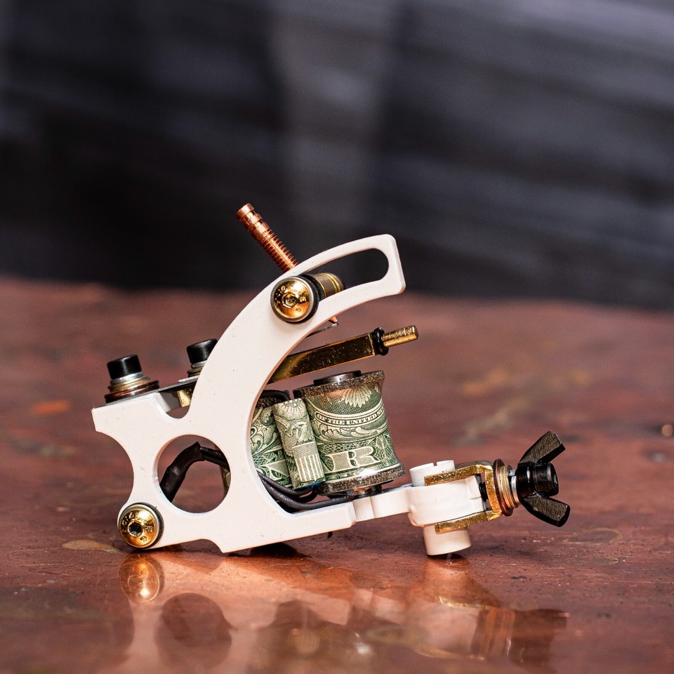 Handmade tattoo machine medium liner 5-14rs, Running 140-145 Hz @ 4.5 V ...