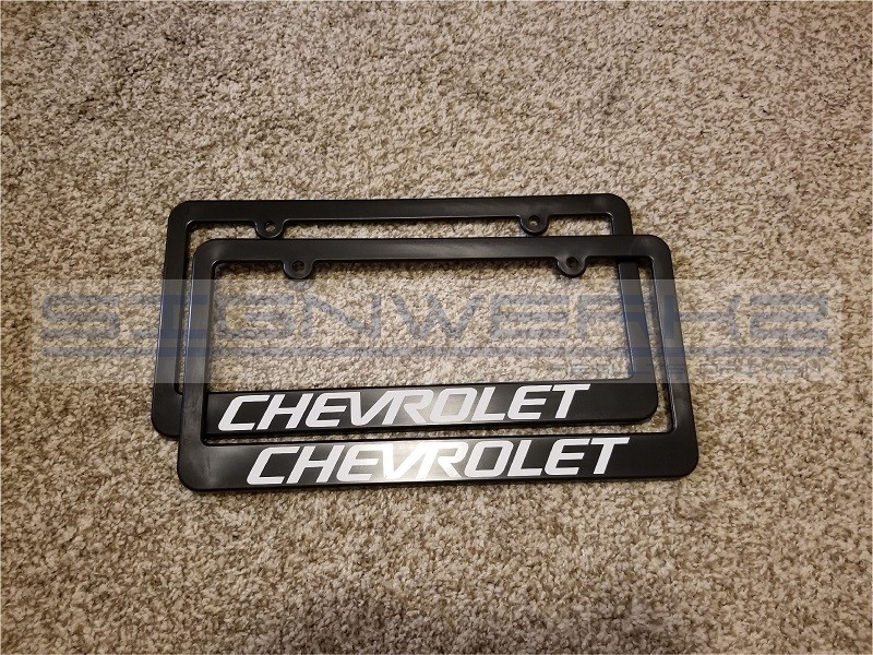 Chevrolet License Plate frame style 2- Pair | eBay