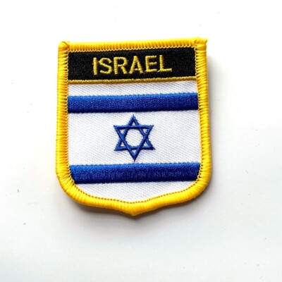x2 Pack FLAG PATCH PATCHES israel IRON ON COUNTRY EMBROIDERED WORLD ...