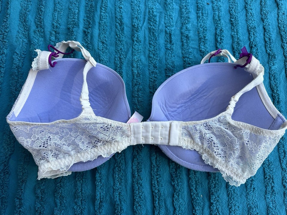 Victoria's Secret Dream Angels Lined Demi Lace Bra Size 34DD Purple ...