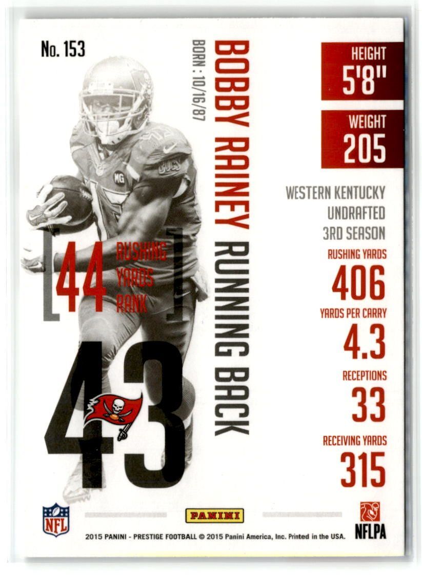 2015 Panini Prestige - #153 Bobby Rainey for sale online | eBay