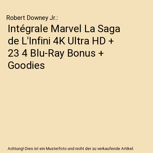 Intégrale Marvel La Saga de L'Infini 4K Ultra HD + 23 4 Blu-Ray Bonus ...