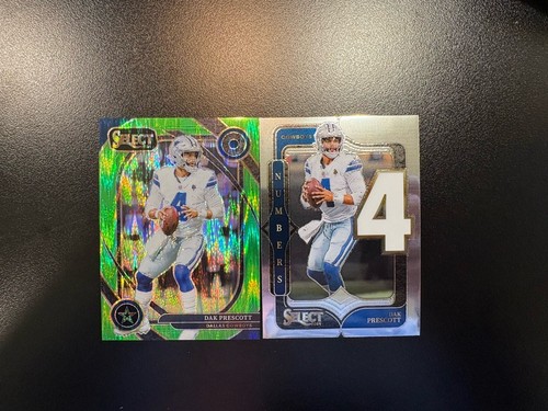 2024 Panini Select Dak Prescott #125 Premier Level Neon Green Shock ...