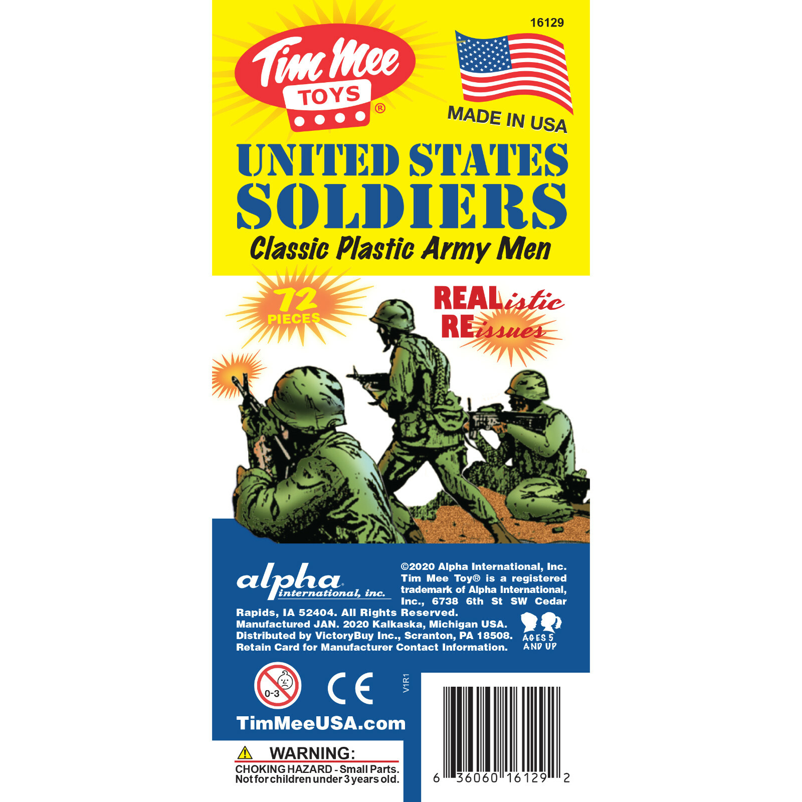 TimMee Processed Plastic Army Men Red White & Blue Tim Mee Toy Soldier ...