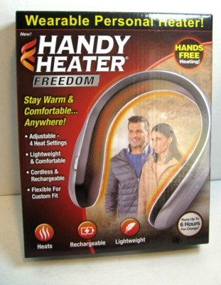 NEW RECHARGABLE Ontel Handy Heater Freedom Neck Wearable Personal ...