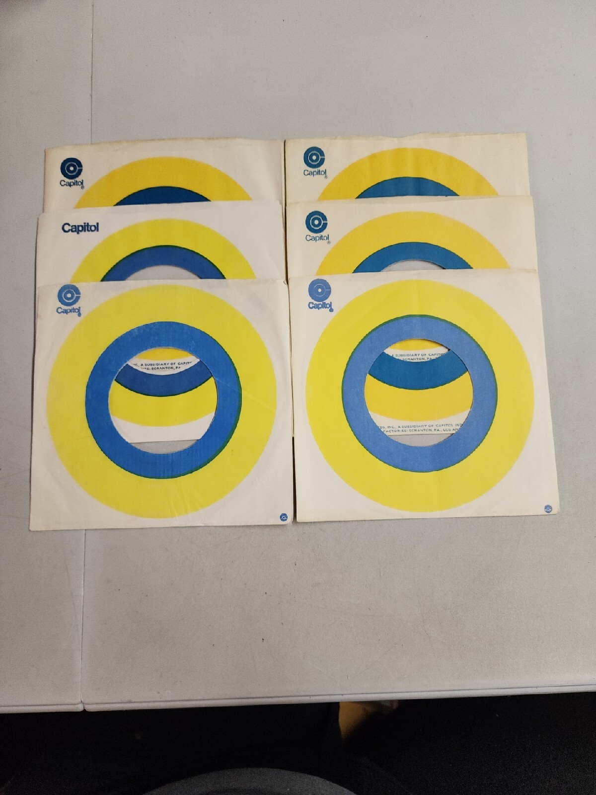 45 RPM 7" RECORD SLEEVES CO. SLEEVE 6 PACK SEE PHOTOS - Capitol (SLV71 ...