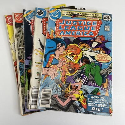 Lot Of 5 Justice League America 1980s Comic Books Price Stickers ...
