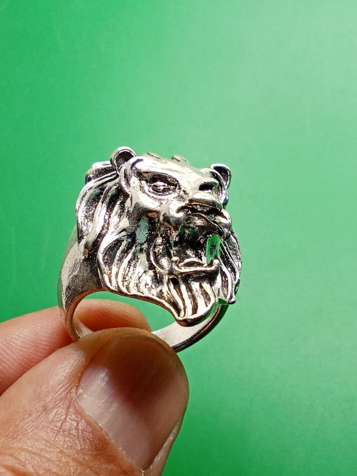 FANTASTIC RARE ANCIENT SILVER ANTIQUE ROMAN RING LION HEAD ARTIFACT ...
