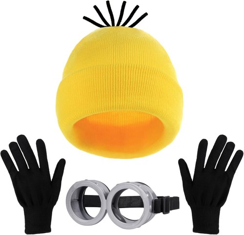 3Pcs Halloween Yellow Costumes Accessories, Steampunk Goggles Glasses ...