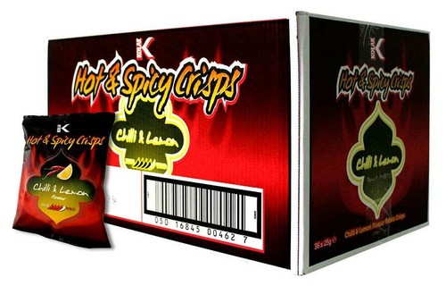 Full Box Kolak Chilli Lemon crisps Hot Spicy Chilli Flavour 36PK 25g | eBay