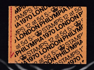 GB QEII 1970 Philympia 5/- Booklet Cinnamon Red Stitching Type P Unused J8552 | eBay UK