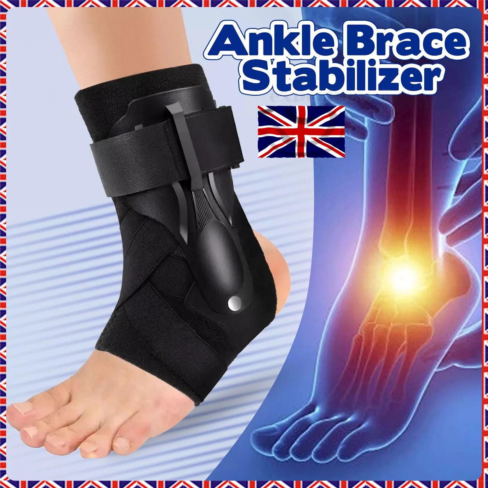 Ankle Brace Support Foot Stabilizer for Plantar Fasciitis Sprain Pain ...