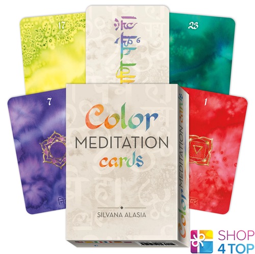 COLOR MEDITATION CARDS DECK ORACLE WITH GUIDEBOOK LO SCARABEO SILVANA ...
