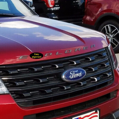 2pc GRAPHITE Hood Letters Template Compatible 11-19 Ford Explorer All ...