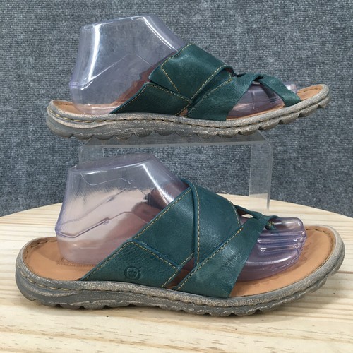 Born Sandals Womens 10 Sorja II Slide Toe Loop Slip On Comfort Blue ...