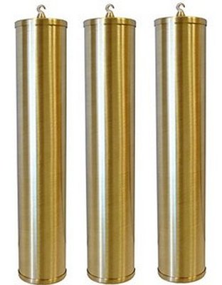 Grandfather Clock Weight Shells Set of 3 Brushed Brass Howard Miller 60 ...