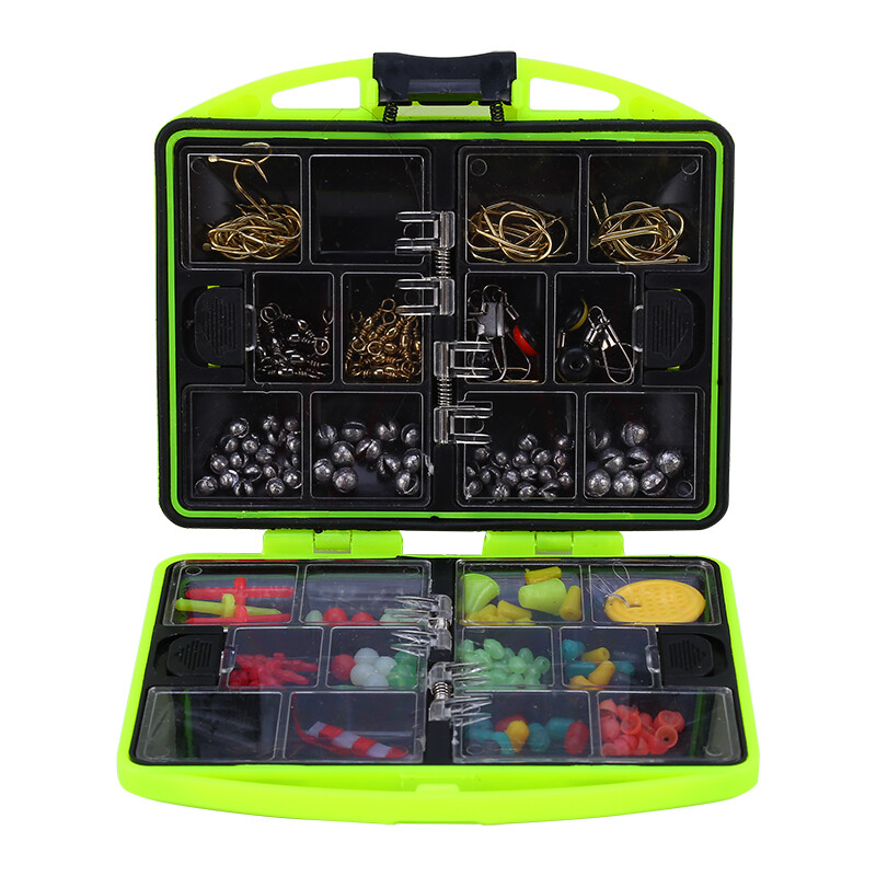24 Compartments Fishing Tool Set Tackle Box Full Loaded Lure Bait Hooks ...