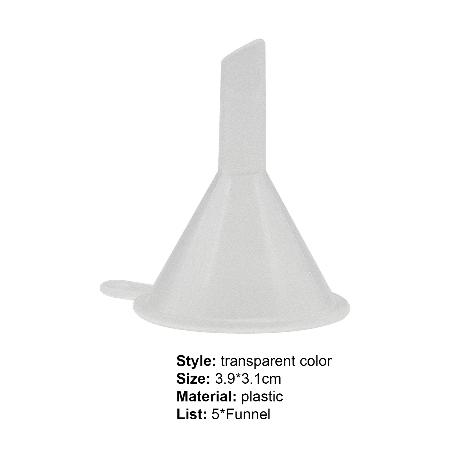 5pcs Mini Funnel Safe Clear Reusable Safe Plastic Funnels Wide ...