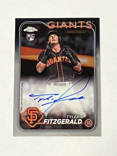 2024 Topps Chrome Tyler Fitzgerald Rookie Autograph Auto SF Giants RC ...