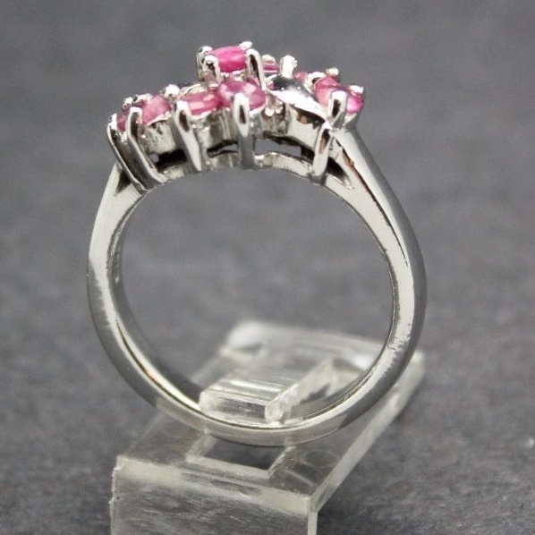 GENUINE RUBY RING set in .925 STERLING SILVER Size 8 FAST FREE SHIPPING ...