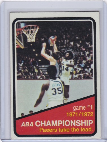 1972 Topps Basketball Card #241 71/72 ABA Championship Game #1 Pacers ...
