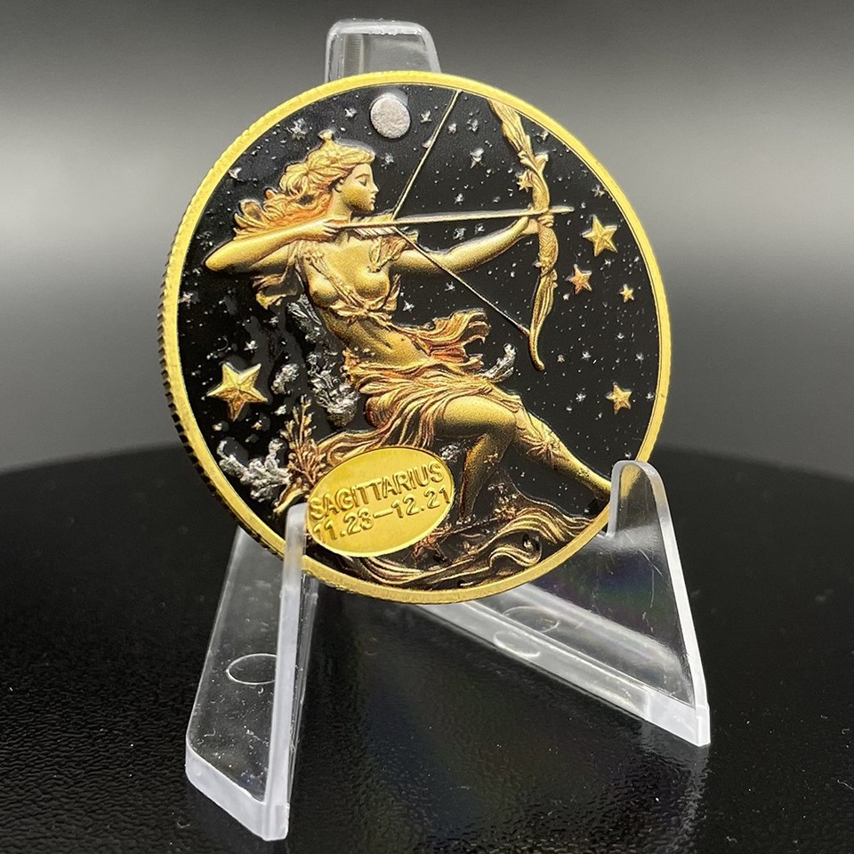 Sagittarius Constellation Coin Enamel Zodiac Coin Horoscope Collectible ...