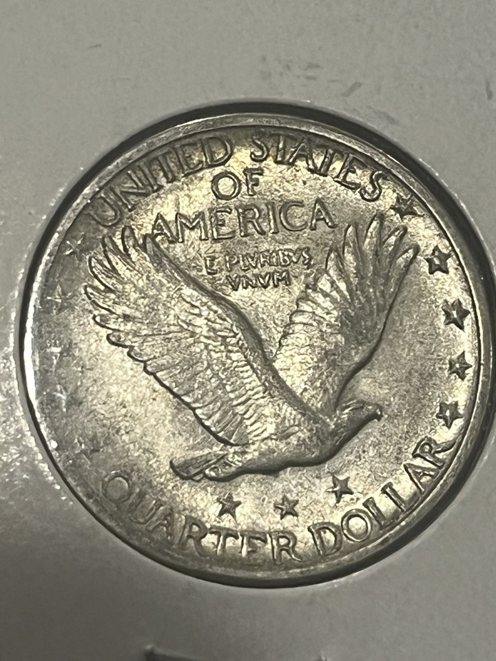 1917 Standing Liberty Quarter Type 2 Very Sharp Details Nice Coin Pick ...