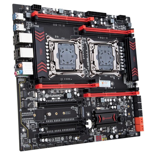 X99-T8D 2011-3 Dual Intel C612 CPU Motherboard LGA V3 V4 DDR3 NVME M.2 ...