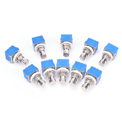 10pcs 9-pin 3PDT Guitar Effects Pedal Box Stomp Foot Metal Switch True ...