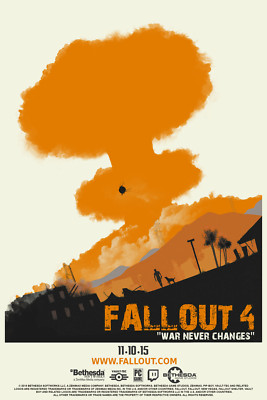 Fallout 4 War Never Changes Poster Print A4 A3 Wall Art Decor Gift T101 ...