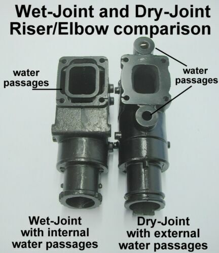 Mercruiser Marine 5.7 350 Exhaust Manifolds 4" Risers Elbows 3" spacers ...