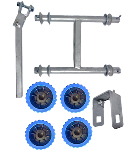Boat Trailer Ribbed Wobble Bule Rollers & Gal Quad Roller Bracket ...