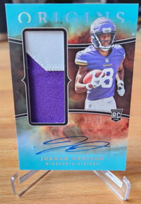 2023 Panini Origins Jordan Addison Blue Rookie Patch Auto RPA /25 ...